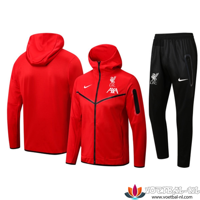 FC Liverpool Trainingspak Met Capuchon Rood 2022/2023 Goedkoop Korting